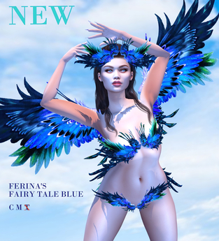 Second Life Marketplace - !FERINA'S fairy tales BLUE WINGS